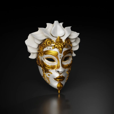 AI ornate masquerade mask. 3D Models | Realistic ornate masquerade mask ...